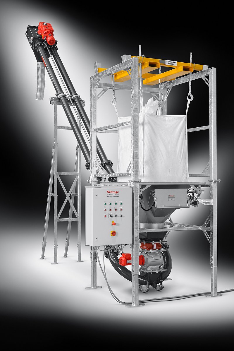 Big bag emptying station for forklift trucks: Schrage