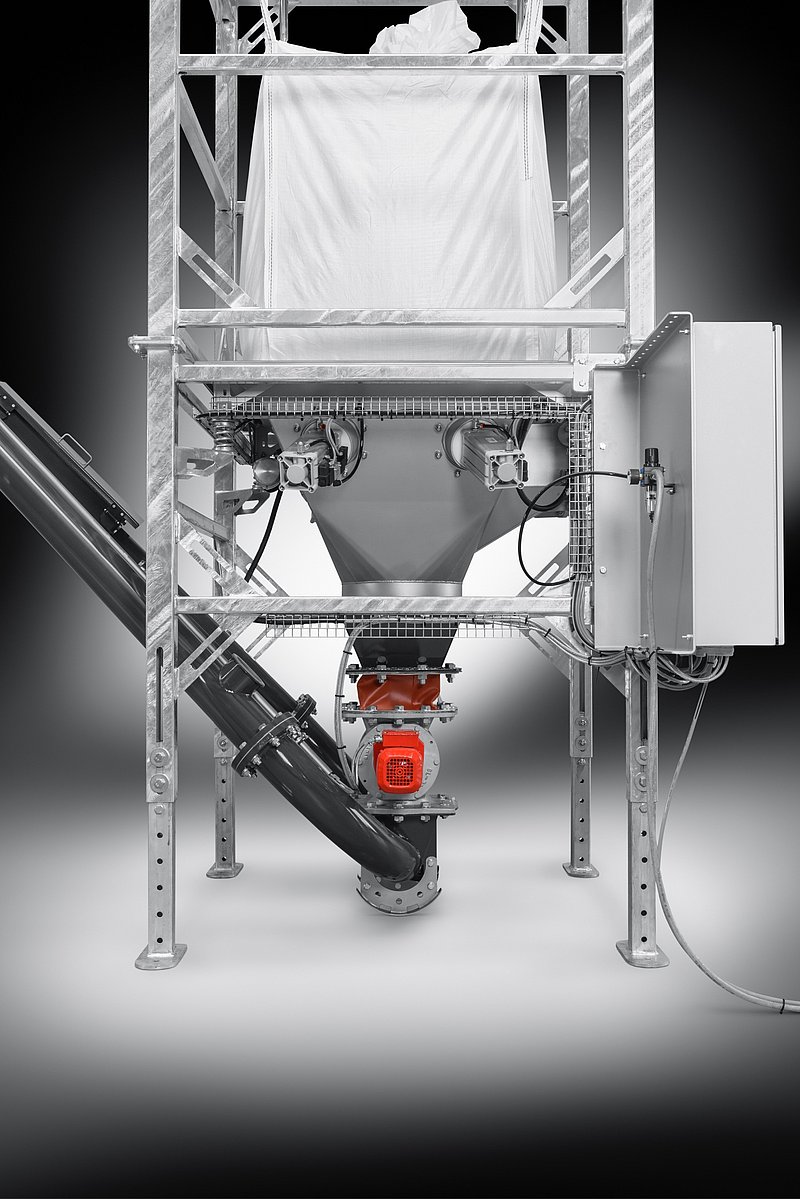 Big bag emptying station for forklift trucks: Schrage