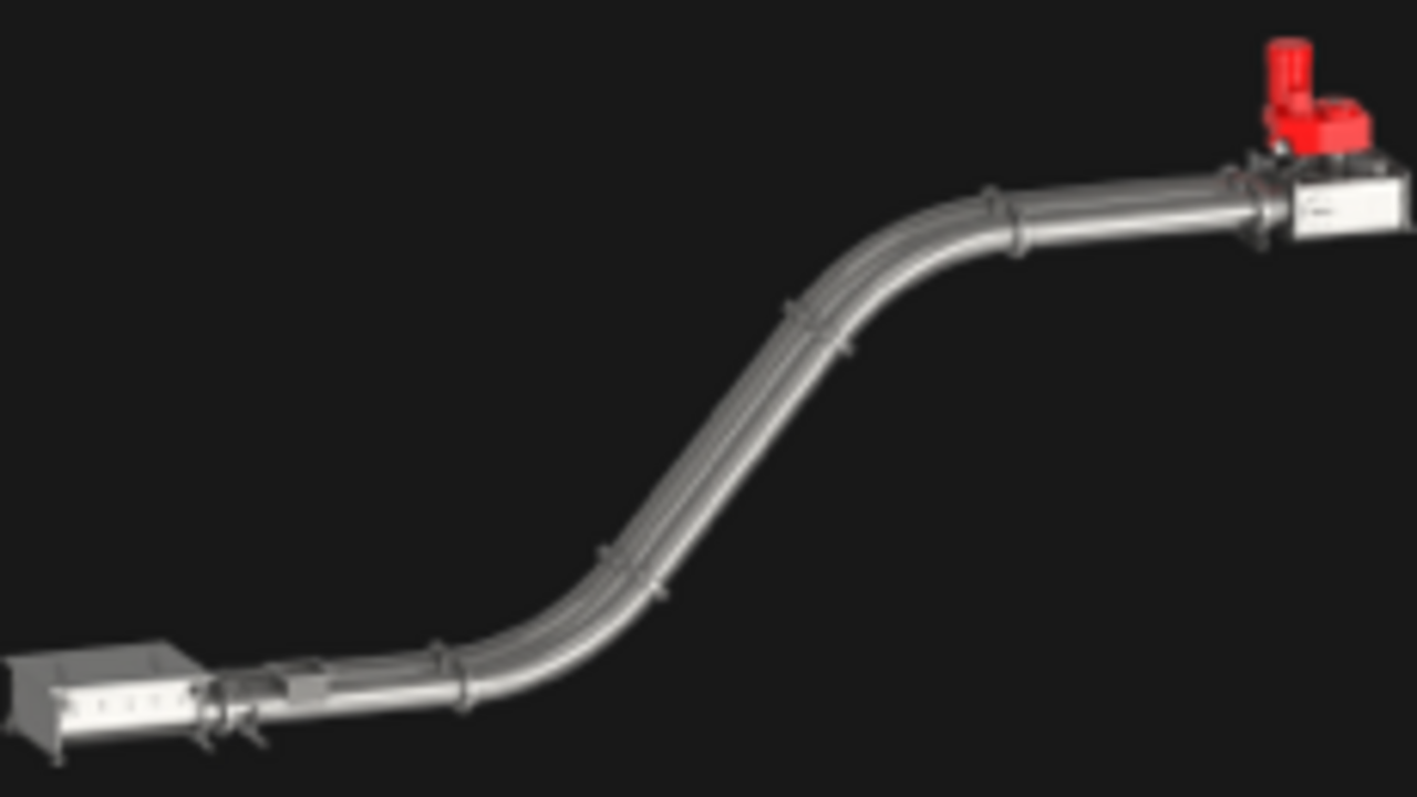 Rohrkettenförderer von Schrage in fünf verschiedenen Baugrößen: Schrage